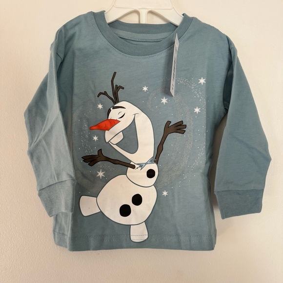 Disney | Shirts & Tops | Disney Olaf Kids Blue Long Sleeve Tee | Poshmark